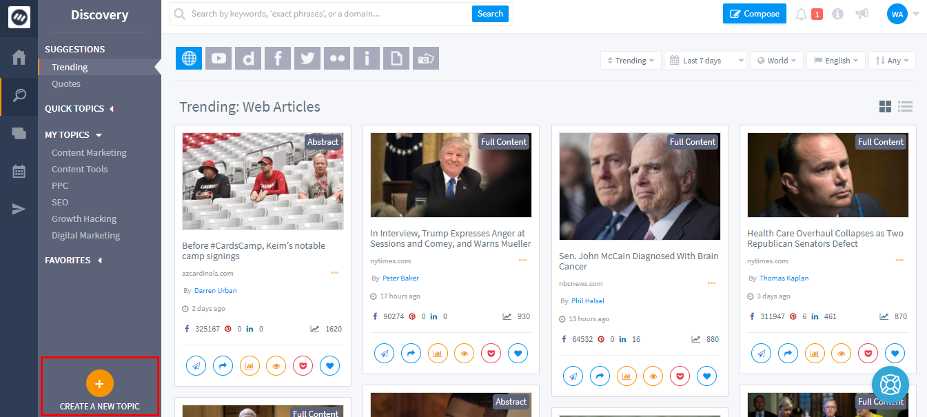 How to create an effective custom topic feed to monitor engaging content?