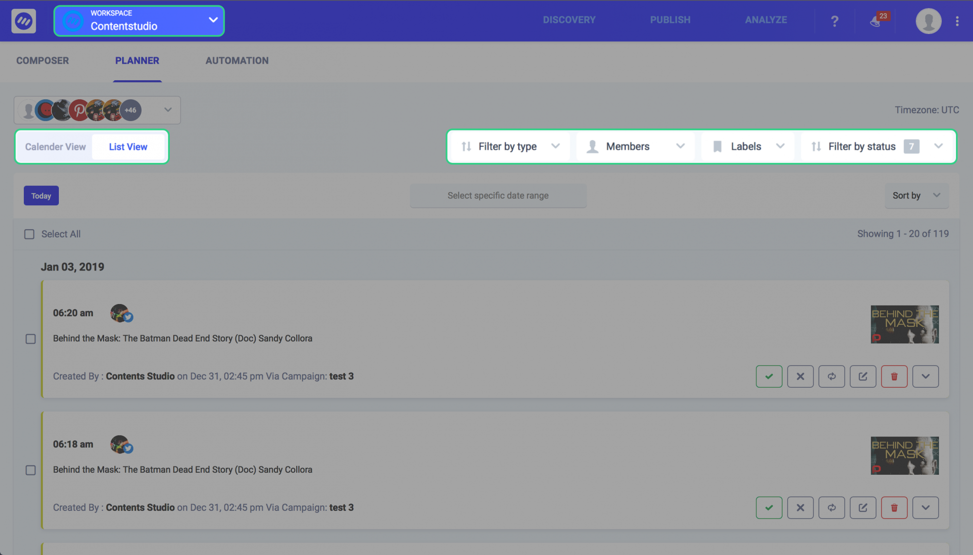 Workspaces in ContentStudio - Discrete working spaces for better work ...