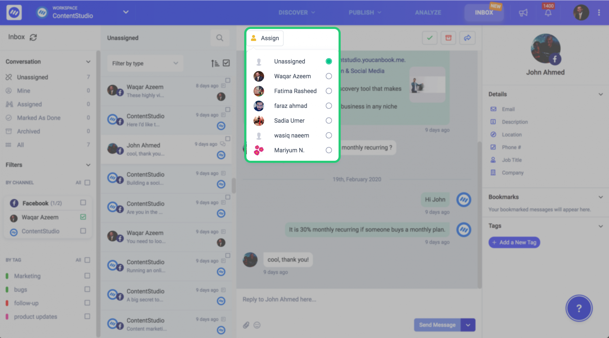 A Quick Start Guide To Your ContentStudio's Social Inbox