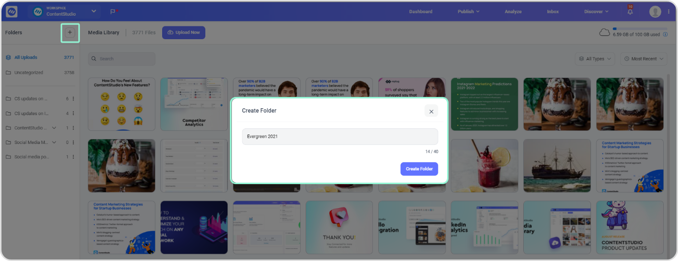 Better Manage your Assets Library with ContentStudio's Media Library